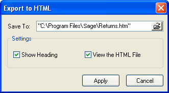 Export - HTML (simple)